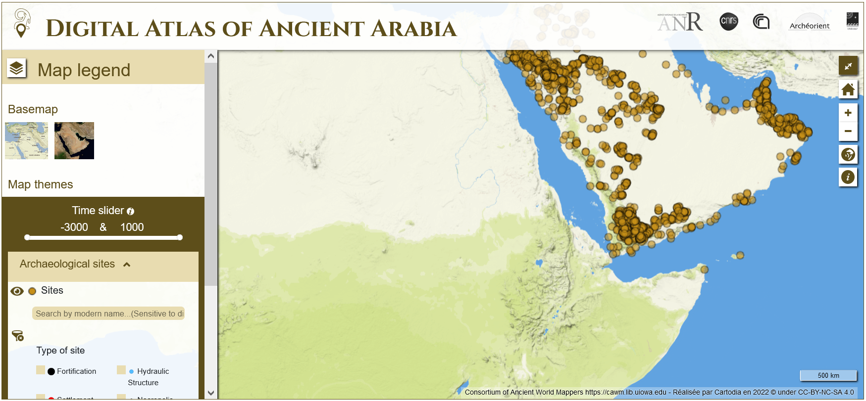 Projet de webmapping Digital Atlas of Ancient Arabia - Archéologie et ...